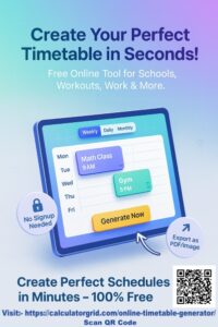 Free Online Timetable Generator - Create in 5 Minutes