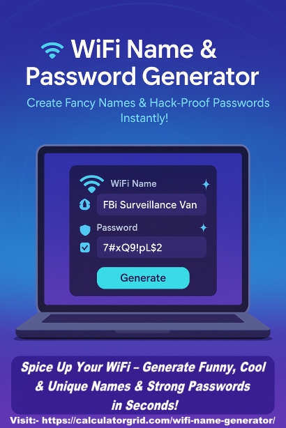 Free Online WiFi Name Generator - 1000+ Cool & Funny Names