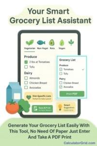 Free Online Grocery List Generator – Plan Grocery List Ideas