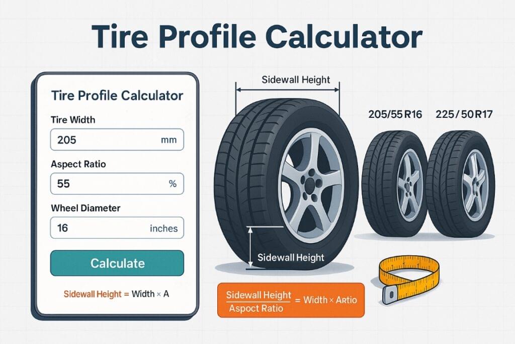 Tire Profile Calculator 1 Way To Find Tire Size & Aspect Ratio