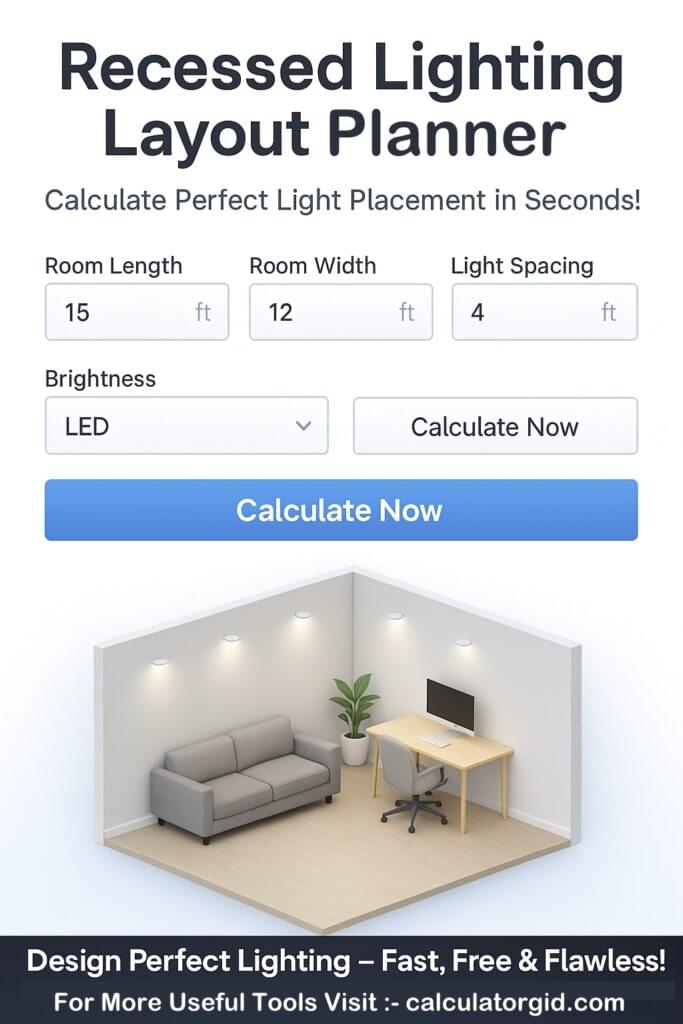 Free Online Recessed Lighting Layout Planner – 5 Easy Steps
