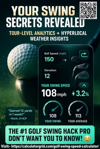 1 Online Golf Swing Speed Calculator – Track Free & Improve